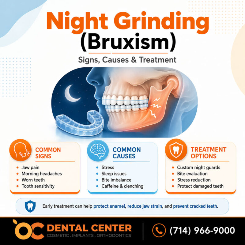 Night Grinding (Bruxism): Signs, Causes, and Treatment - OC Dental Center